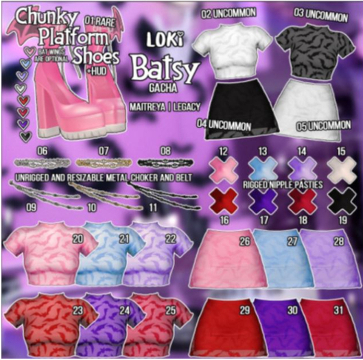 Second Life Marketplace - 03.UNCOMMON Loki - Batsy GACHA - Black Bat ...