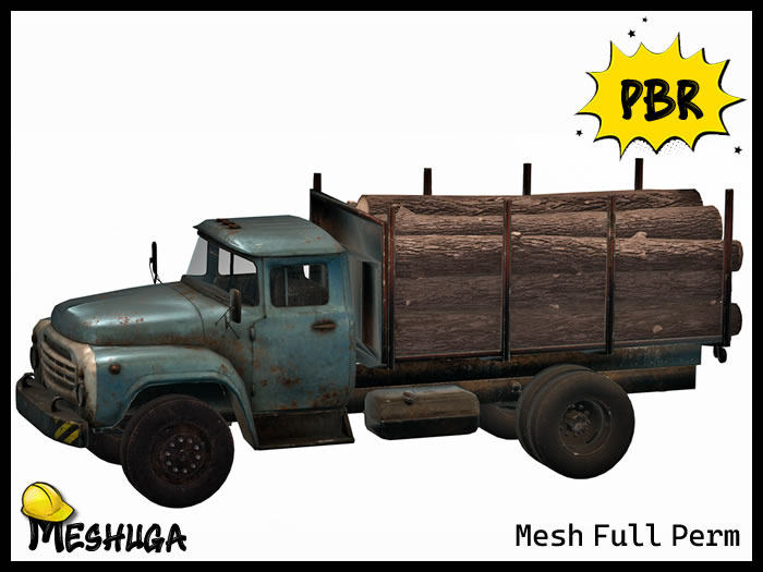Second Life Marketplace - Meshuga PBR Logging Truck FULL PERM MESH