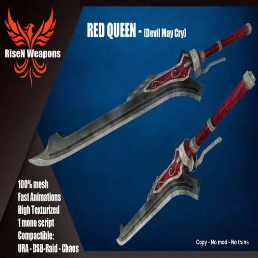 Second Life Marketplace - Risen Weapons - Red Queen (DMC) v1.0 BOXED