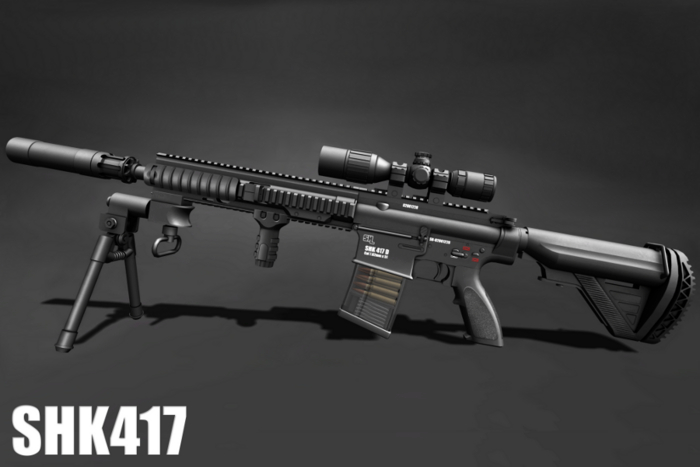 Second Life Marketplace - SH RP Prop Gun - SHK417 (Female Version)