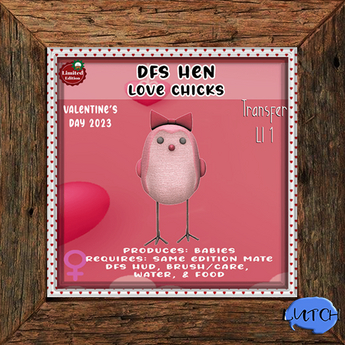 Second Life Marketplace - DFS Hen - Love Chicks (VDay 2023) - 0 Days Old