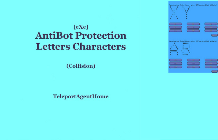 Second Life Marketplace - [eXe] AntiBot letter characters (Collision ...