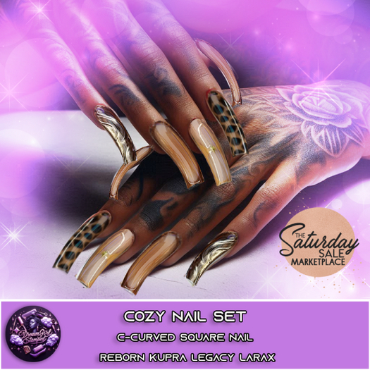 Second Life Marketplace - [DGS] COZY CURVED NAIL SET *MP SALE*