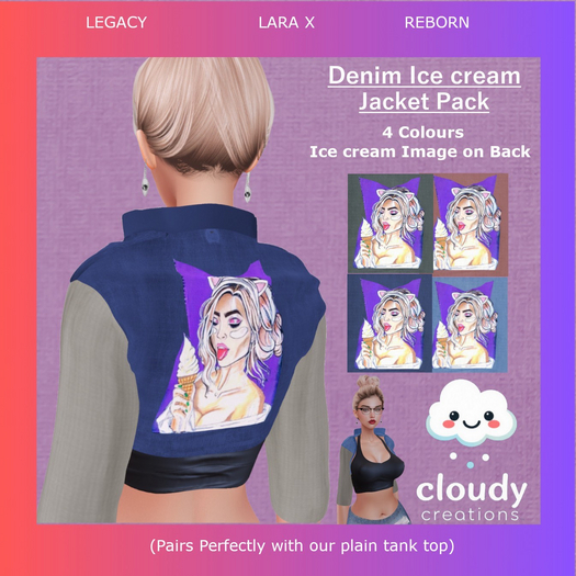 Second Life Marketplace - CC: Denim Icecream Jacket Pack