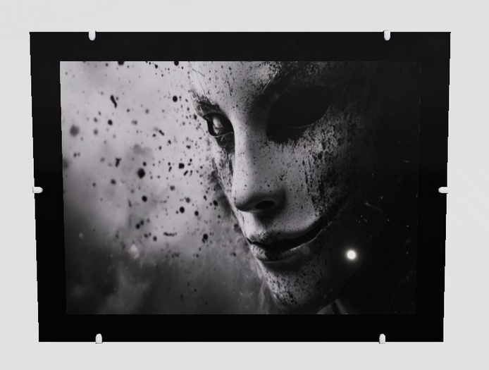 Second Life Marketplace - Dark Mask PBR Framed Digital Artwork