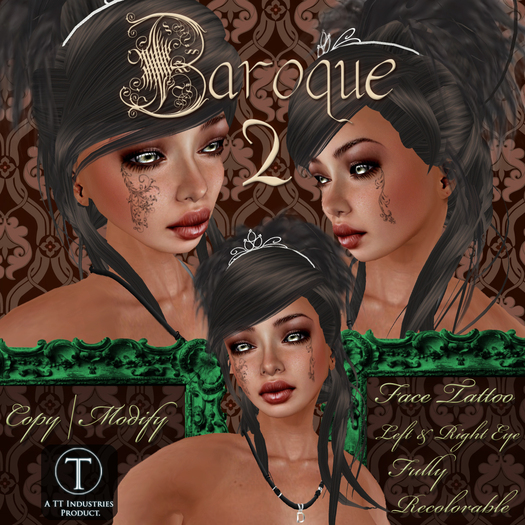 Second Life Marketplace - .::TT::. Face Baroque 2 Tattoo