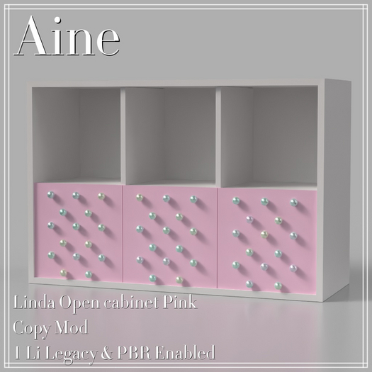 Second Life Marketplace - Aine - Linda Open Cabinet Pink (ADD)