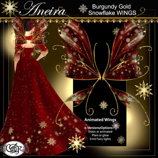 Second Life Marketplace - C&F Aneira Separates: Snowflake Wings ...