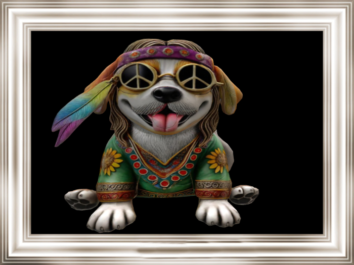 Second Life Marketplace - HB: Hippie Dog Statue FULL PERM