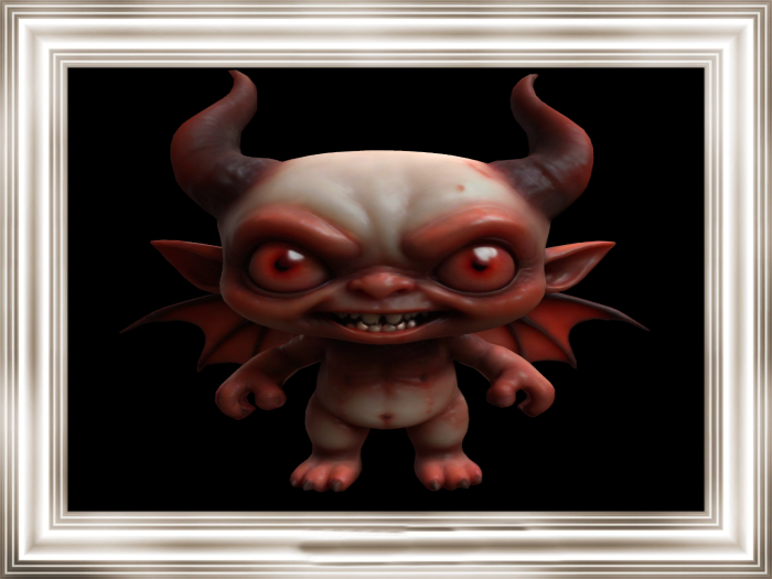 Second Life Marketplace - HB: Devil Chibi w/Wings Statue FULL PERM
