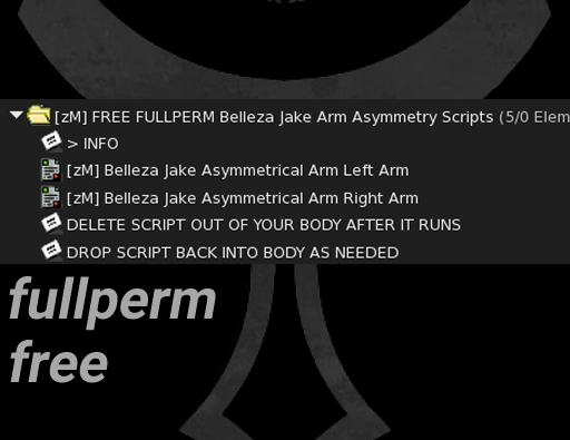 Second Life Marketplace - [zM] FREE FULLPERM Belleza Jake Arm Asymmetry ...