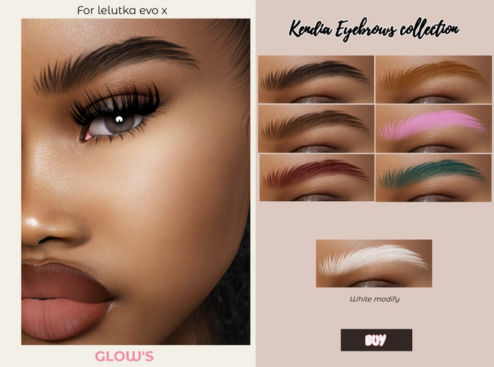 Second Life Marketplace - GLOW'S-KENDIA EYEBROW COLLECTION EVO X