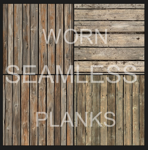 Second Life Marketplace - Seamless - Old Barn Wood Planks x4