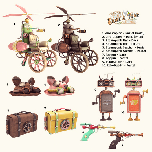 Second Life Marketplace - DOVE & PEAR - Jiro Copter Adventure Pack ...