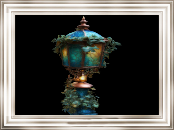 Second Life Marketplace - HB: Patina Ivy Lamp Post Statue FuLL PERM
