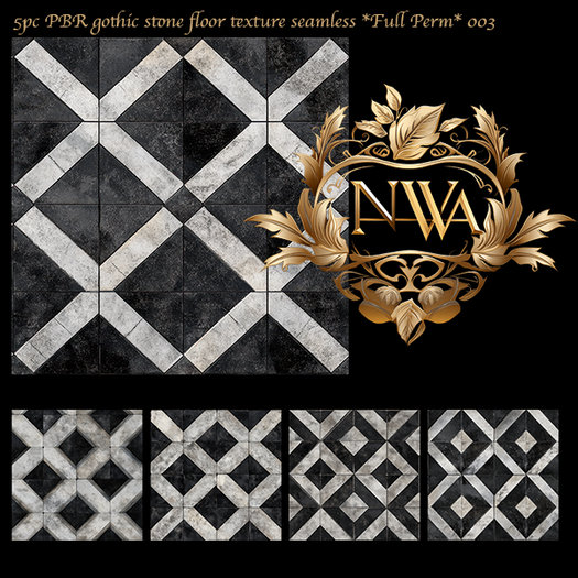 Second Life Marketplace - 5pc PBR gothic stone floor texture seamless ...