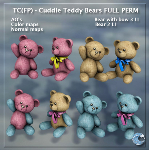 Second Life Marketplace - TC(FP) - Cuddle Teddy Bears FULL PERM