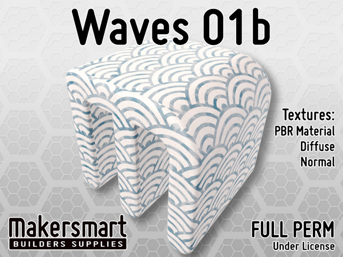 Second Life Marketplace - PBR Fabric Waves 01b