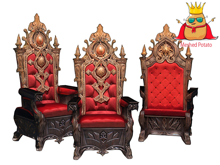 Second Life Marketplace - Meshed Potato - Vampire Throne Full Perm