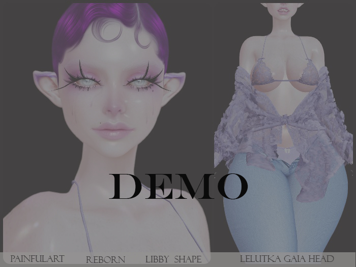 Second Life Marketplace - ~PAINFUL ART~ - Libby Shape -LeLUTKA Gaia Head DEMO