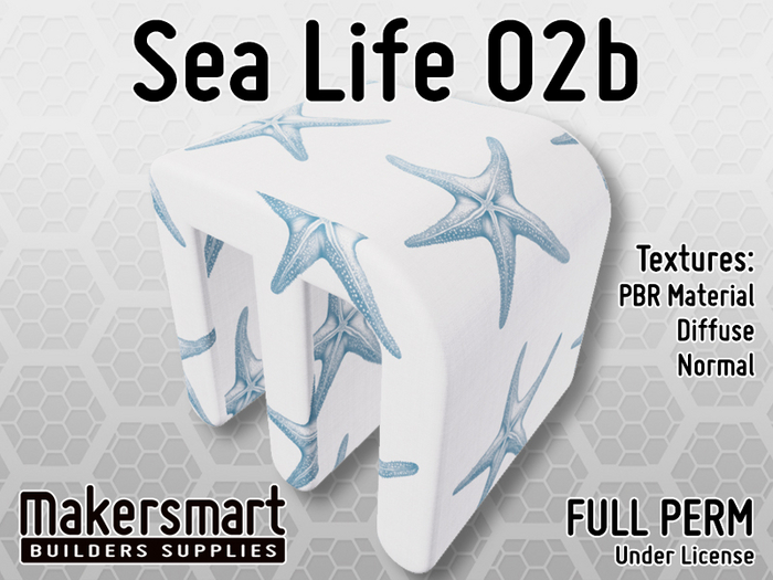 Second Life Marketplace - PBR Fabric Sea Life 02b