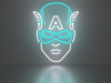 Second Life Marketplace - Superhero Captain America neon sign Full ...