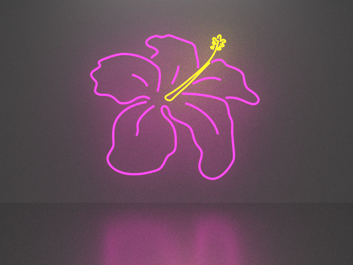 Second Life Marketplace - Lilies neon sign Full Permission