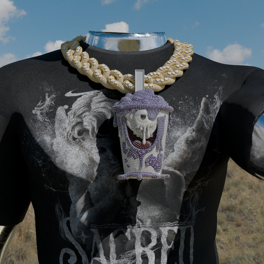 Second Life Marketplace - Packer Silver Lean cup pendant