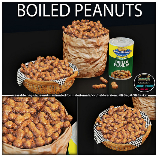 Second Life Marketplace - Junk Food - Boiled Peanuts