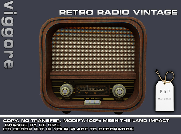 Second Life Marketplace - Viggore// Vintage Radio