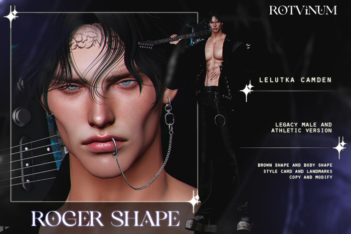 Second Life Marketplace - [ R. Roger Shape [Camden] Legacy Male / Athletic
