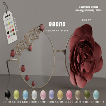 Second Life Marketplace - 9.Ebano- Vampire Glasses ORANGE