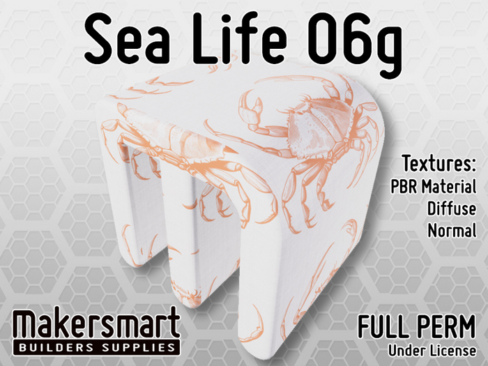 Second Life Marketplace - PBR Fabric Sea Life 06g