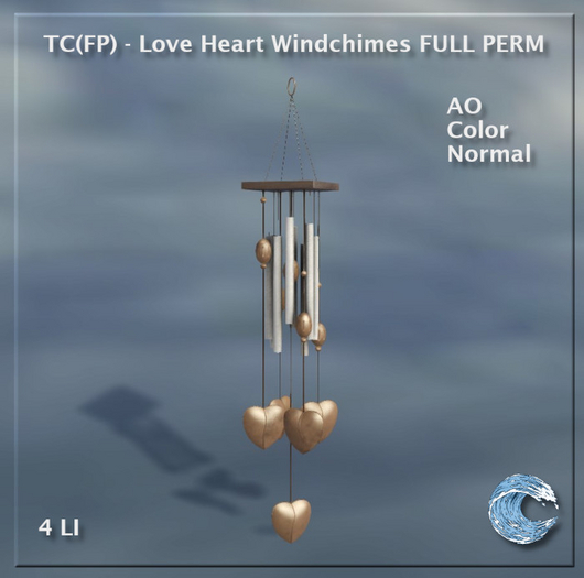 Second Life Marketplace - TC(FP) - Love Heart Wind Chimes FULL PERM