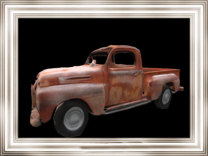 Second Life Marketplace - HB: Rusted Out Truck prop Statue FULL PERM