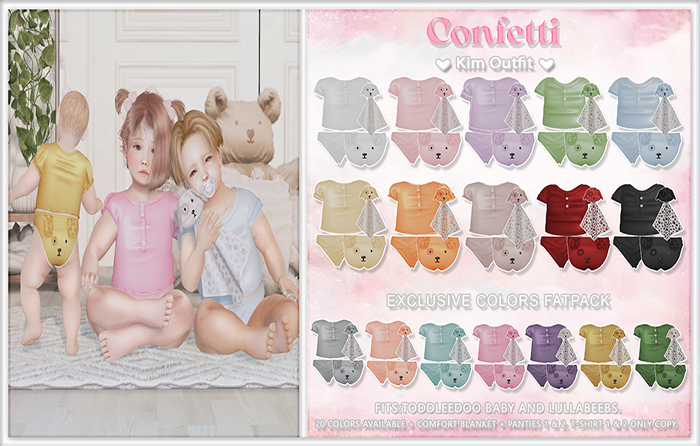 Second Life Marketplace - Confetti. Kim T-Shirt 2 - Pink