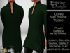 Second Life Marketplace - *ED Long Split Side Tunic - Plain Green