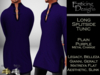 Second Life Marketplace - *ED Long Split Side Tunic - Plain Purple