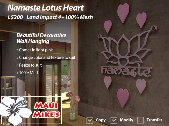 Second Life Marketplace - Namaste Lotus Heart
