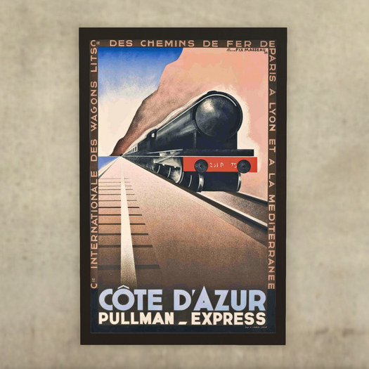 Second Life Marketplace - Cote d'Azur Vintage Poster - Pullman Express ...