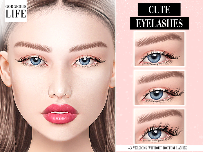 Second Life Marketplace - GorgeousLIFE - Cute Eyelashes LeLutka Evo X
