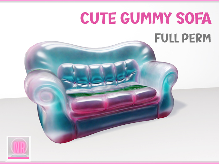 Second Life Marketplace - Cute GUMMY SOFA Full Perm GIFT