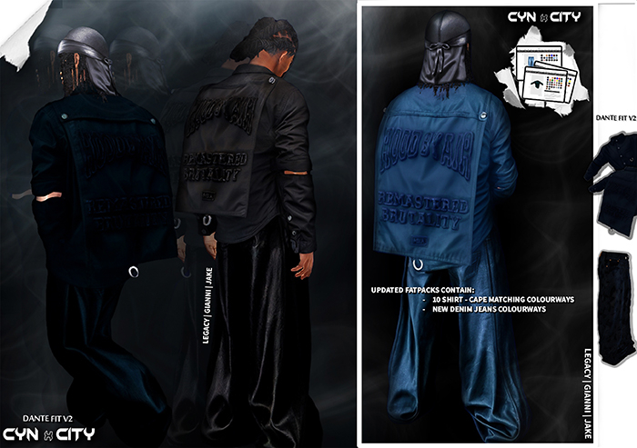 Second Life Marketplace - ::CYN CITY APPAREL:: Dante Fit Megapack