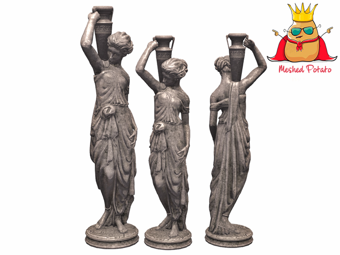 Second Life Marketplace - Meshed Potato Greek Statue Full Perm