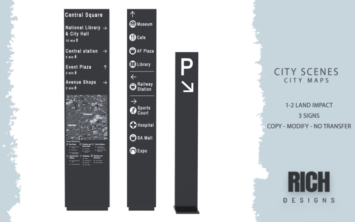 Second Life Marketplace - RICH City Scenes City Maps