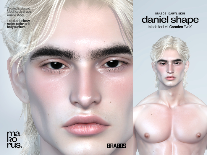 Second Life Marketplace - MAKORUS: DANIEL SHAPE mens shape for Camden ...
