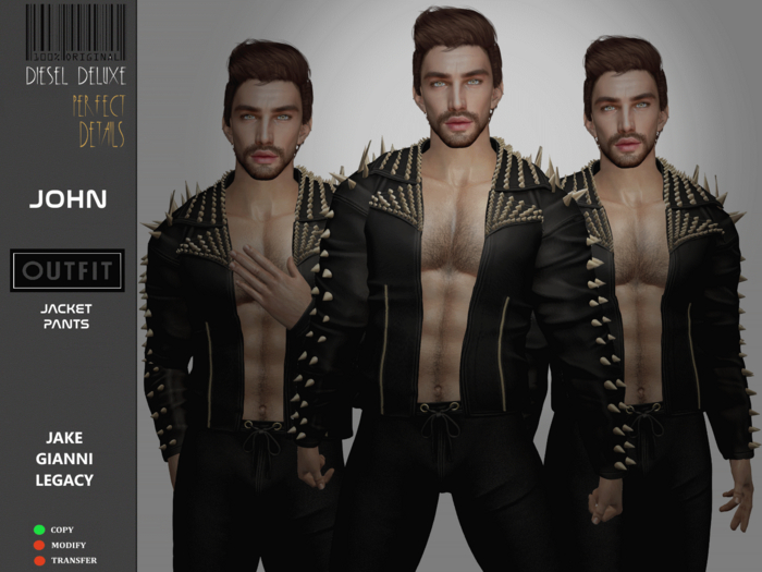 Second Life Marketplace - [Diesel Deluxe] - John Urban Outfit Set Black