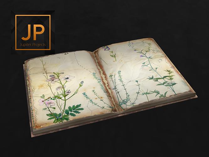 Second Life Marketplace - 12.DD Botanical Bliss Open Book Journal Boxed
