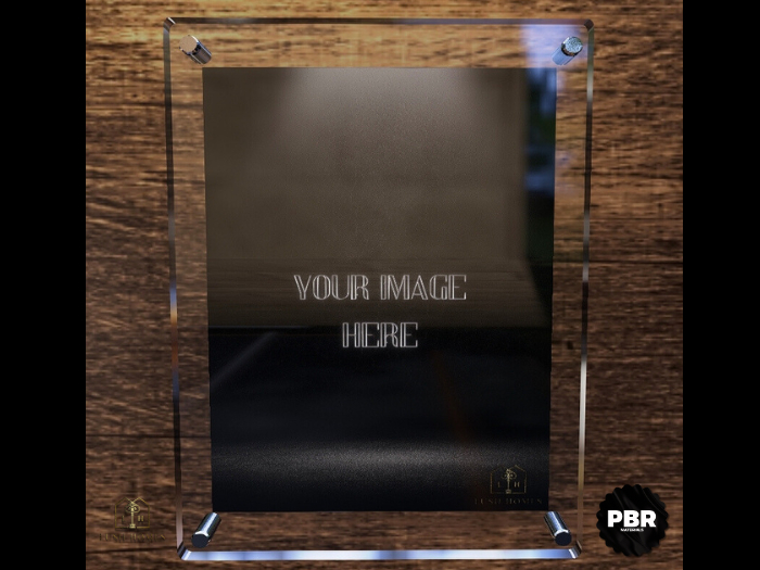 Second Life Marketplace - LUSH HOMES-GLASS DISPLAY FRAME-CHROME