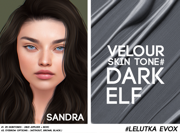 Second Life Marketplace - Bold & Beauty :: Sandra (LeL Evo X) - VE Dark ...